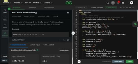 Gfg160 Geekstreak2024 Codingchallenge Circularsubarray Problemsolving Ansh Gaba