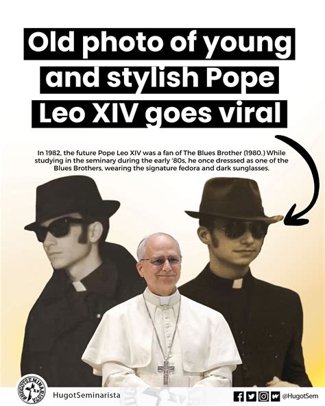Look Old Photo Of Young And Stylish Pope Leo Xiv