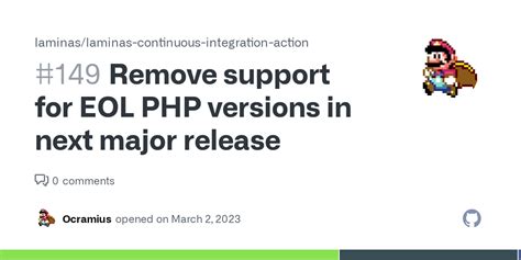 Remove Support For Eol Php Versions In Next Major Release · Issue 149