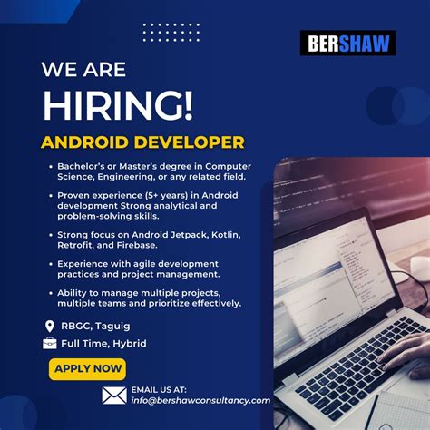 Bershaw On Linkedin Hiring Androiddeveloper Hiringnow Joballert