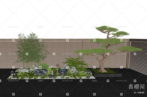 【造型松树 假山石头竹子景观小品 园林绿植植物组合su模型】 Su8 0新中式enscape有造型松树 假山石头竹子景观小品 园林绿植植物组合
