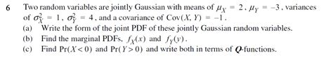 Solved 6 Two Random Variables Are Jointly Gaussian With