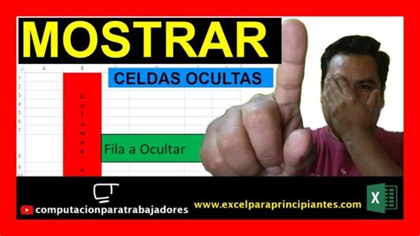 Cómo mostrar celdas ocultas en Excel con el teclado