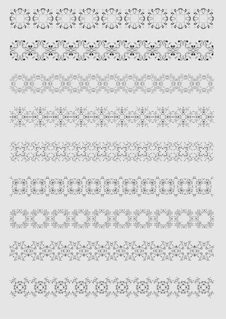 Premium Vector Collection Of Ornamental Rule Lines In Different