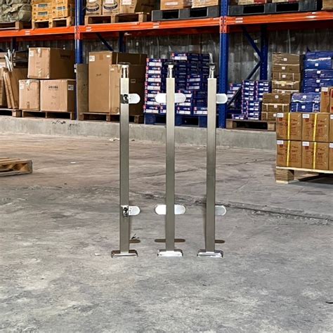 เสาสแตนเลส เสาราวกันตก งานไทย สแตนเลสแท้ เกรด304 แถมฝาครอบฟรี ใช้กับกระจก 8 10 มิล เจาะกระจก