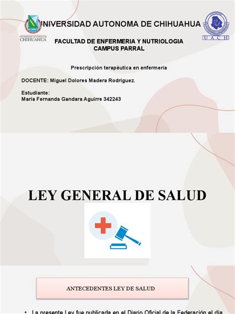 Ley General De Salud Pdf Cuidado De La Salud Asistencia