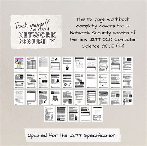 Network Security Ocr Gcse Computer Science Workbook J277 Teaching Resources