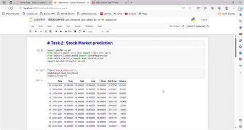 Neha Katwe On Linkedin Task 2 Stock Market Prediction Technohacks