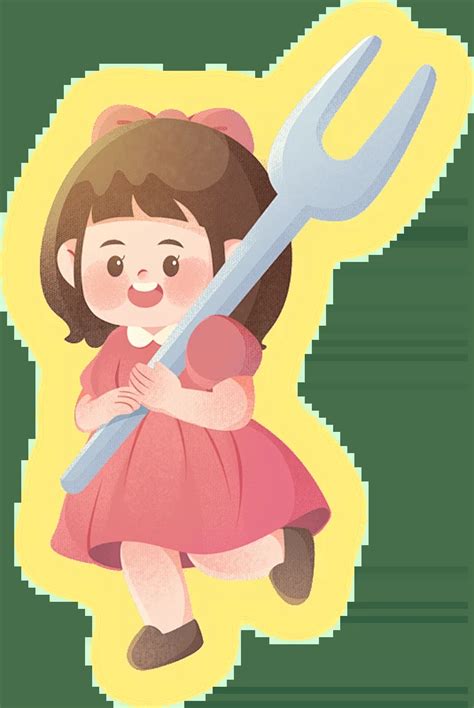 中秋节吃月饼渐变写实插画 吃月饼的女孩 花瓣网