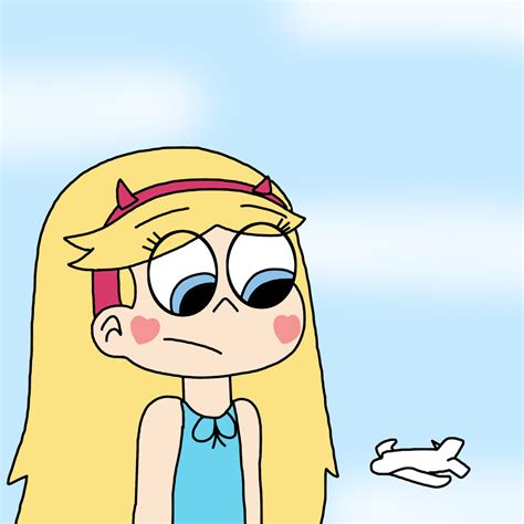 Giantess Star Butterfly Looking At Airplane By Ultra Shounen Kai Z On