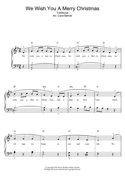 Piano Sheet Music We Wish You A Merry Christmas At Karen Pinkston Blog