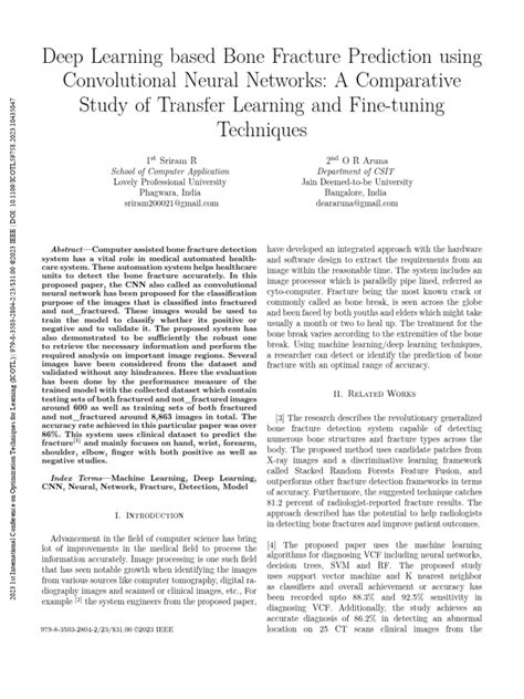 Deep Learning Based Bone Fracture Prediction Using Convolutional Neural Networks A Comparative
