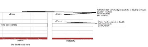 Vba Saving The Value Of The Sum Of Reportitemstextbox In Ssrs
