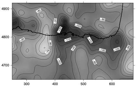 Preliminary Low Pass Filtered Depth Contour Map Of The Download