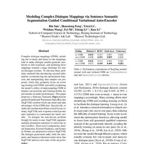 Modeling Complex Dialogue Mappings Via Sentence Semantic Segmentation Guided Conditional