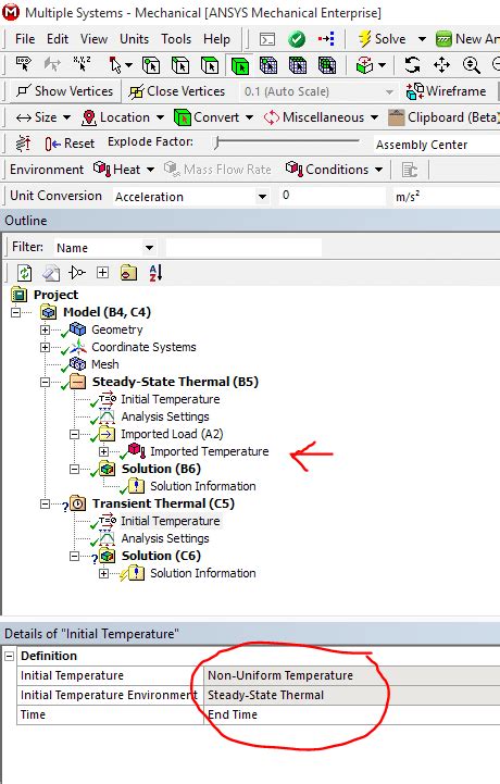 Different Initial Temperatures In Transient Thermal Modelling With Ansys Workbench Researchgate