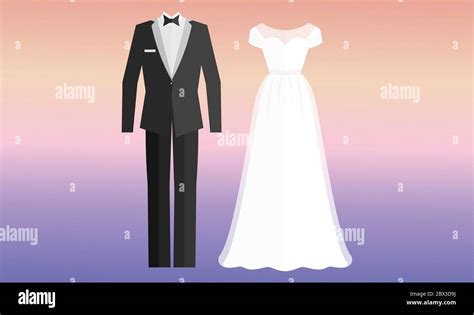 White Wedding Dress Cut Out Stock Vector Images Alamy