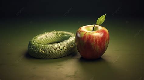 뱀과 사과의 3d 렌더링 설탕 배경 컨셉 아트 빨간 사과 배경 일러스트 및 사진 무료 다운로드 Pngtree