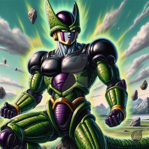 Dragon Ball Perfect Cell By Gallerybrisart On Deviantart