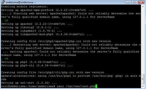 Lankah Langkah Menginstall Apache2 Php5 Dan Cara Mengkonfigurasinya Di