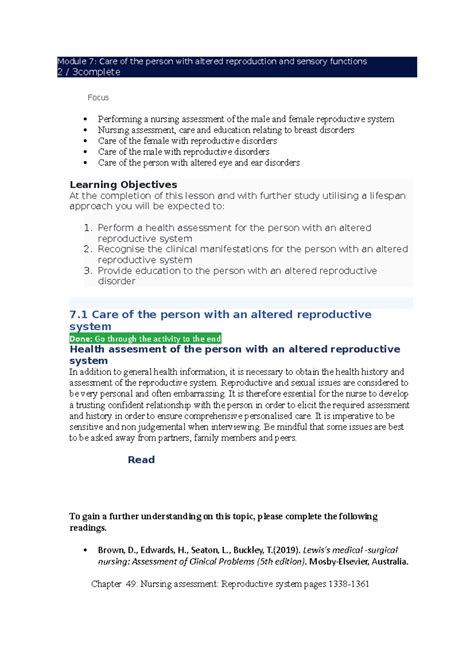 M Lecture Notes And Tutes NURBN Fed Uni Studocu