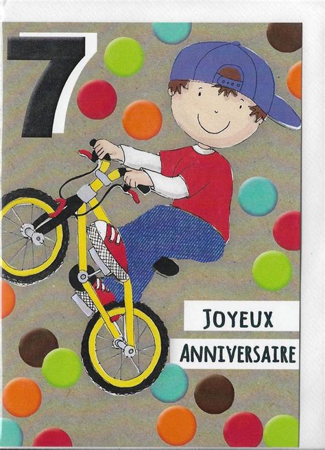 Carte De Souhait Anniversaire Garçon 7 Ans Il était Une Fois