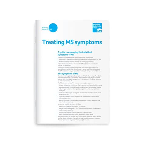 Treating MS Symptoms MS Trust
