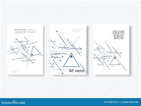 Abstract Geometric Covers Design Minimal Shapes Composition Stock Vector Illustration Of Card