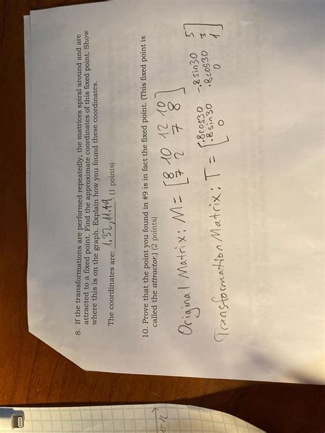 [grade 11 Precalculus] How Do Prove That The Point I Found Is Indeed The Attractor R Homeworkhelp
