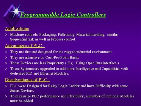Programmable Logic Controller Control Systems Types Programmable Logic