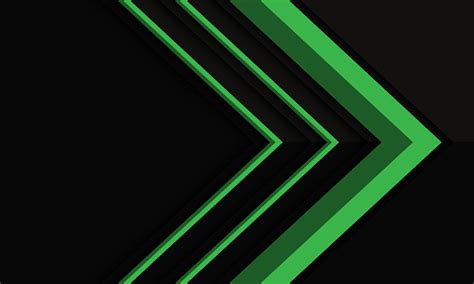 빈 공간 디자인 현대 미래 배경 벡터 일러스트와 블랙 메탈릭 그림자에 추상 녹색 화살표 방향 0명에 대한 스톡 벡터 아트 및 기타 이미지 Istock