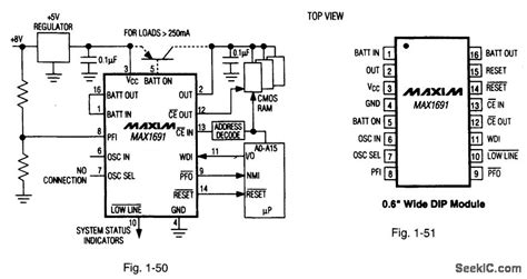 Microprocessor Supervisor With Internal Backup Battery Basic Circuit