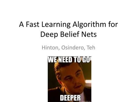 Ppt A Fast Learning Algorithm For Deep Belief Nets Powerpoint Presentation Id6057775