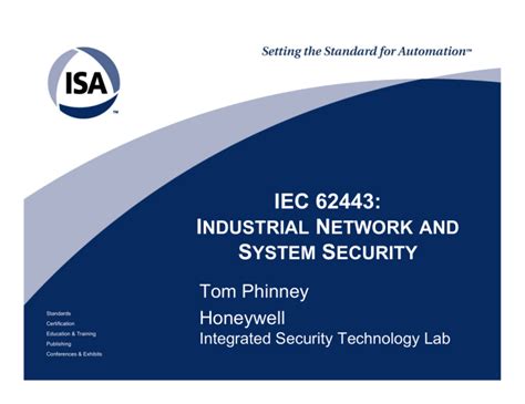 Iec 62443 Industrial Network And System Security Presentation