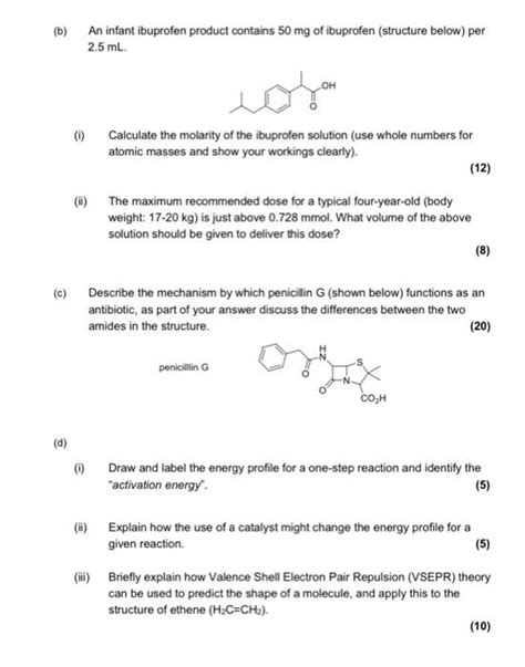 Solved B C D I Ii I An Infant Ibuprofen Product