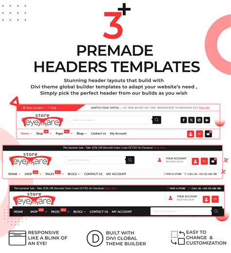 Eyeware Store Divi Sunglasses Shop Theme Divi