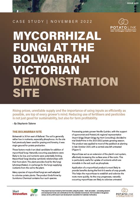 Mycorrhizal Fungi At The Bolwarrah Victorian Demonstration Site