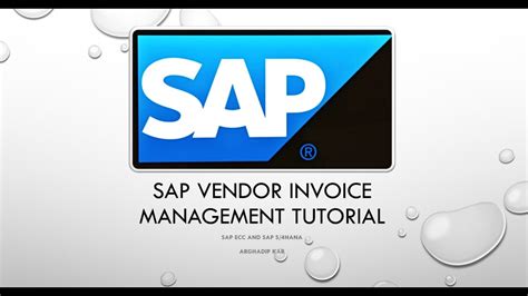 SAP Opentext Vendor Invoice Management Process YouTube