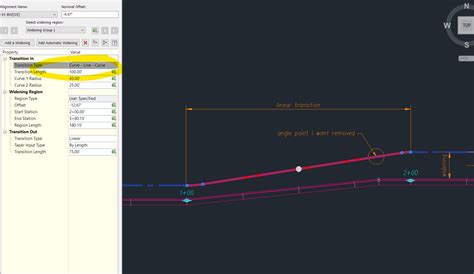 Solved Offset Widening Linear Transition Around Angle Point Autodesk Community