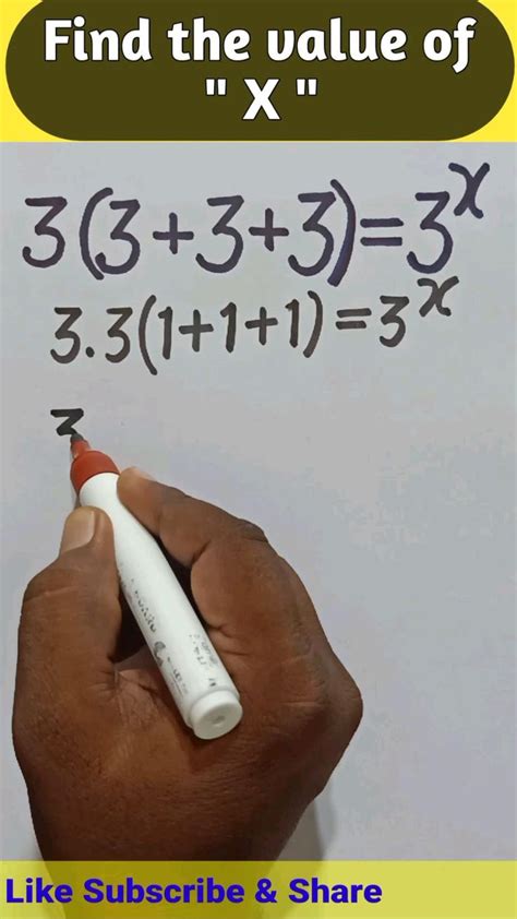 Indices Find The Value Of X Short Math Lessons Math Resources Teaching Math Strategies