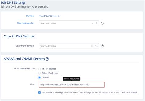 Amazon Web Services Cname To A Secure Url Stack Overflow