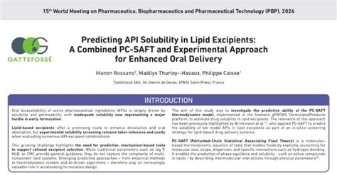 Predicting Api Solubility In Lipid Excipients A Combined Pc Saft And