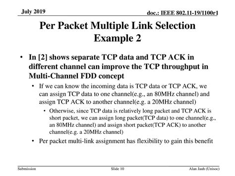 Per Packet Multiple Link Selection Ppt Download