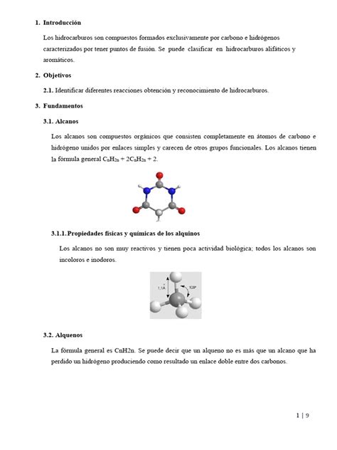 Lab 4 5 Organica Pdf Hidrocarburos Alcano
