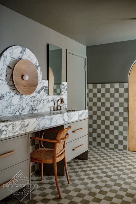 Check This Out Handcrafted Tile In A Checkerboard Pattern Cement Style