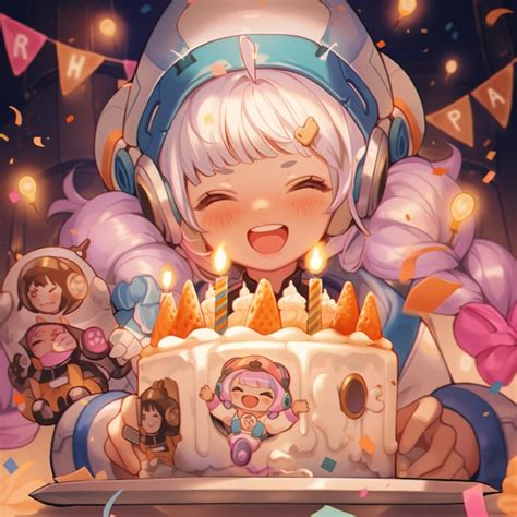 Anime Girl Birthday Cake