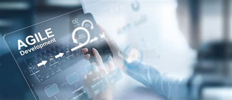 Agile Development And Sprint Execution In Digital Workflow Stock Image