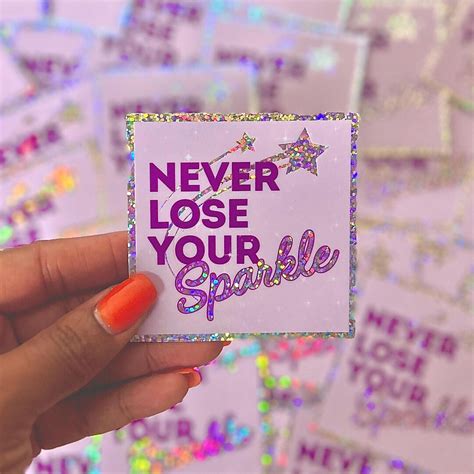 Never Lose Your Sparkle Girly Glitter Sticker Cute Aesthetic