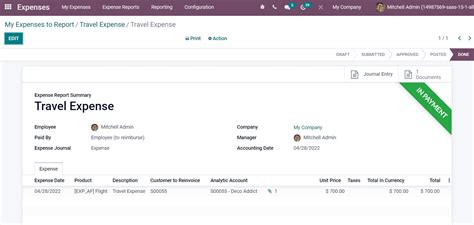 Re Invoice Policy With The Help Of Odoo 15 Expenses Module
