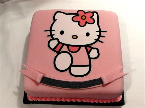 Hello Kitty Square Birthday Cake